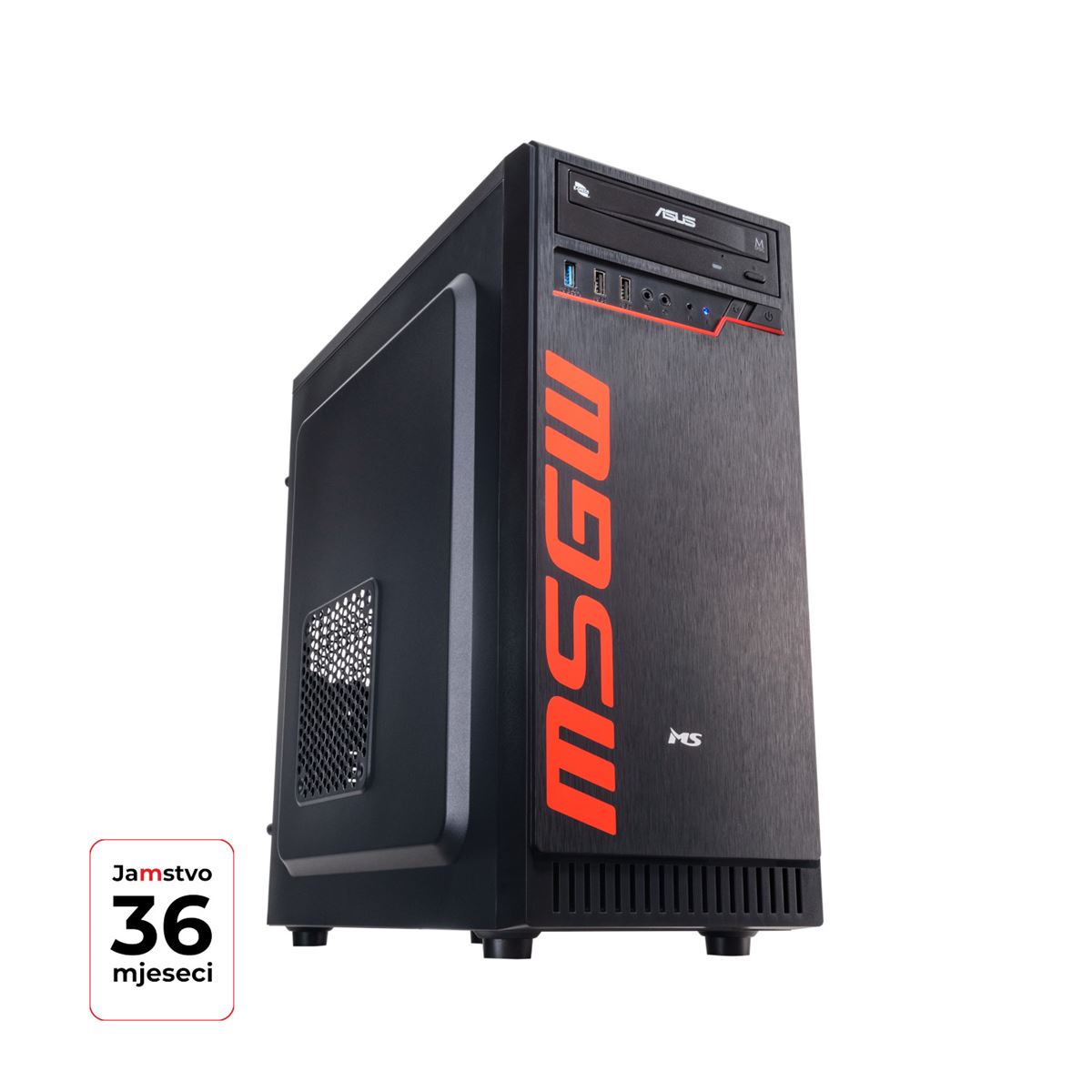 Stolno Računalo MSG Basic R5 a102, AMD Ryzen 5 5500GT, 16GB RAM, 1TB M ...