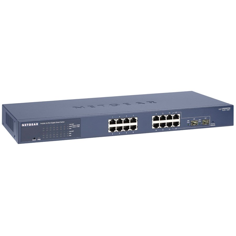 Netgear ProSafe Gigabit Smart Managed PRO Switch, 16×10/100/1000 RJ45 ...